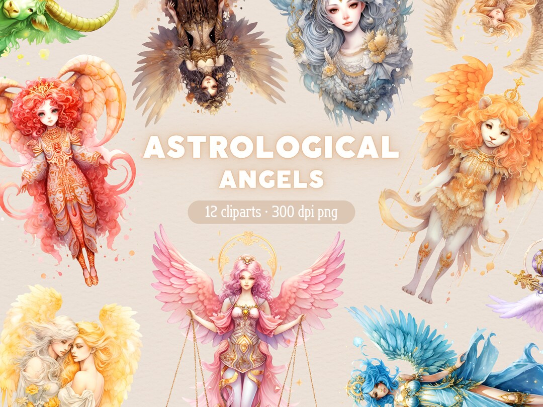 Astrological Angels PNG, Zodiac Signs Clipart, Astrology Horoscope Clip ...