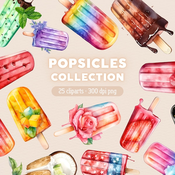 Popsicle Clipart - Etsy
