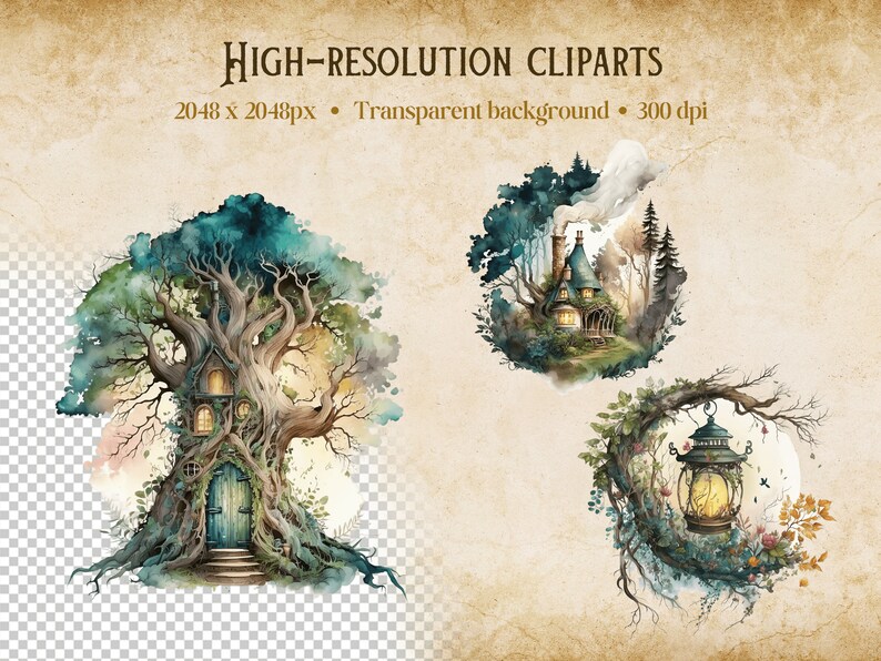 Enchanted Forest Clipart Fairy Forest PNG Magical Fantasy - Etsy Australia