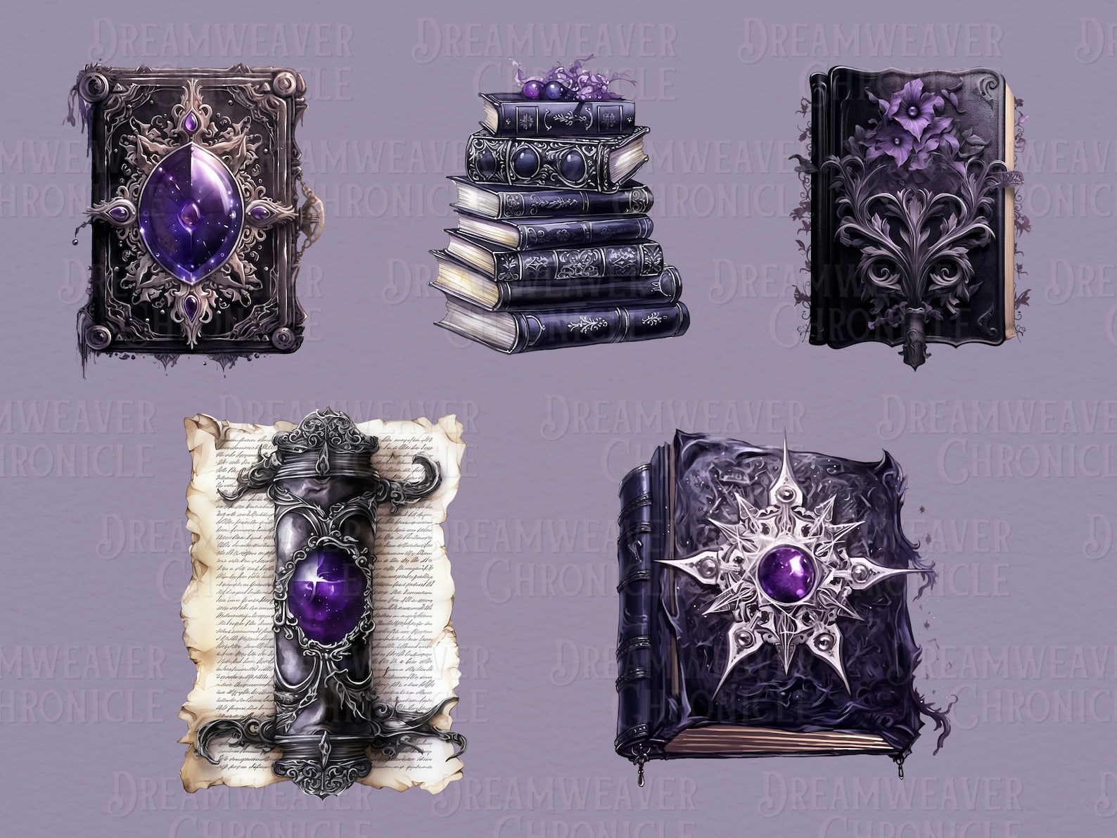 Gothic Books PNG, Bookish Clipart, Books Stacks Clip Art, Digital ...