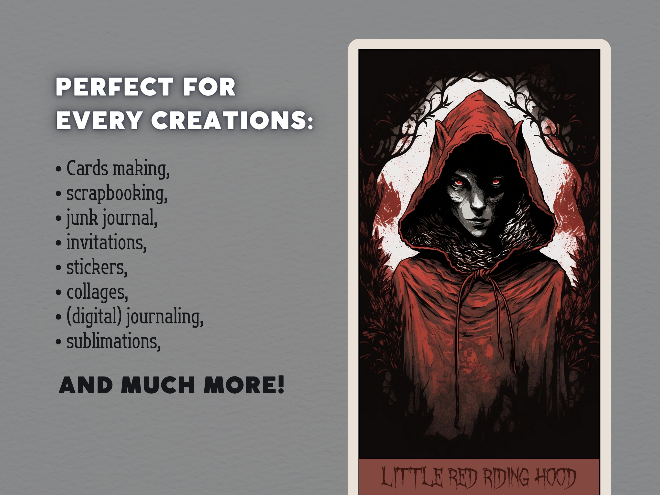 Horror Tarot Card PNG Nightmare Halloween Clipart Scary - Etsy