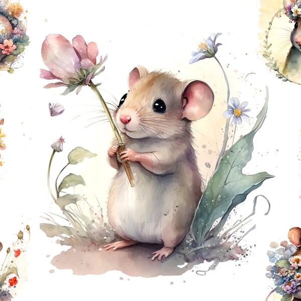 Mouse Illustration - Etsy