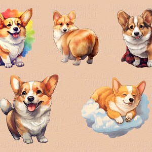 Corgi PNG, Kawaii Corgis Clipart, Dog Clip Art, Cute Animal PNG, Bundle ...