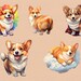 Corgi PNG, Kawaii Corgis Clipart, Dog Clip Art, Cute Animal PNG, Bundle ...