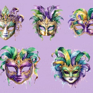 Mardi Gras Mask PNG, Carnival Clipart, Masquerade Mask Clip Art, Bundle ...