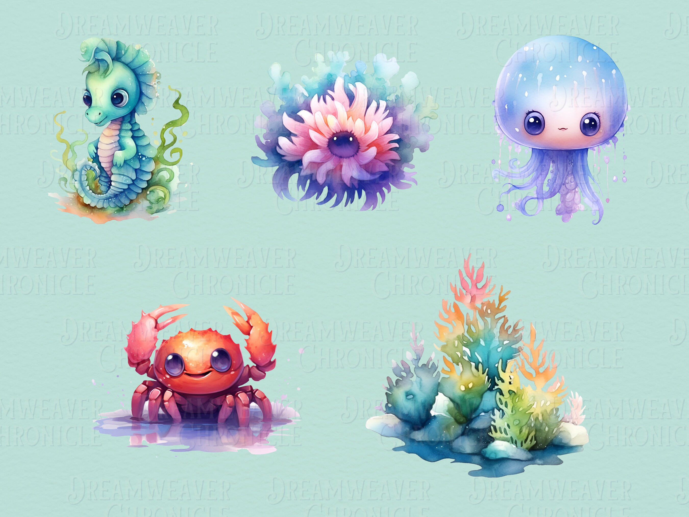 Cute Underwater Clipart, Under the Sea Png, Fish Clipart, Dolphin Png ...