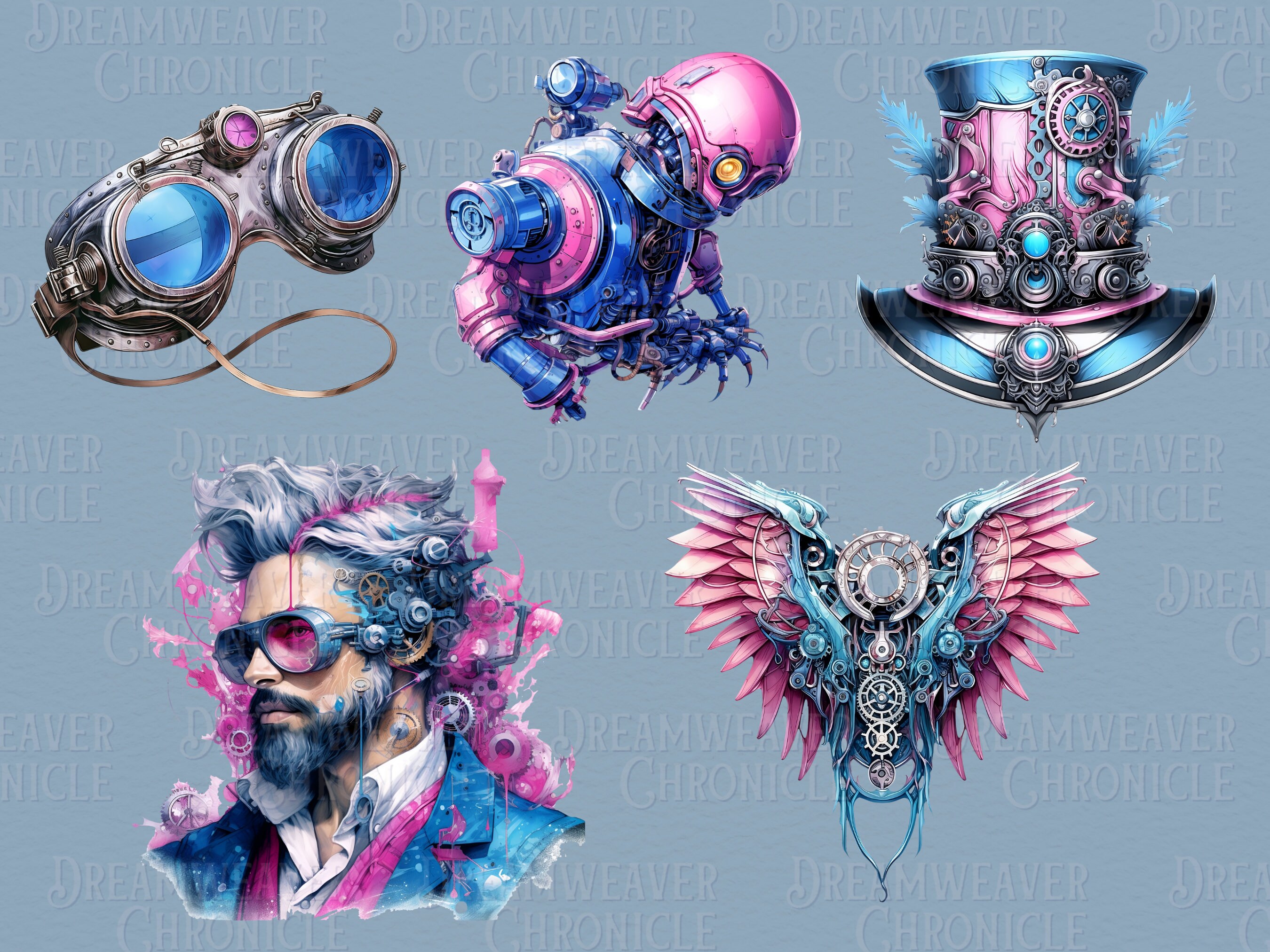 Cyber Steampunk PNG, Cyberpunk Victorian Clipart, Futurist Clip Art ...