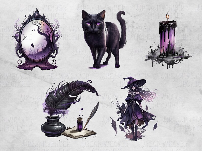 Dark Witch PNG Witch Clipart Halloween Clip Art Mystical - Etsy