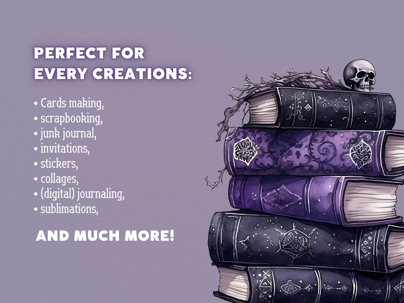 Gothic Books PNG, Bookish Clipart, Books Stacks Clip Art, Digital ...
