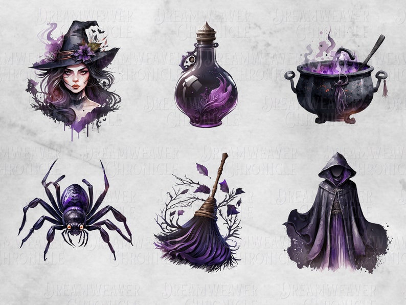 Dark Witch PNG Witch Clipart Halloween Clip Art Mystical - Etsy