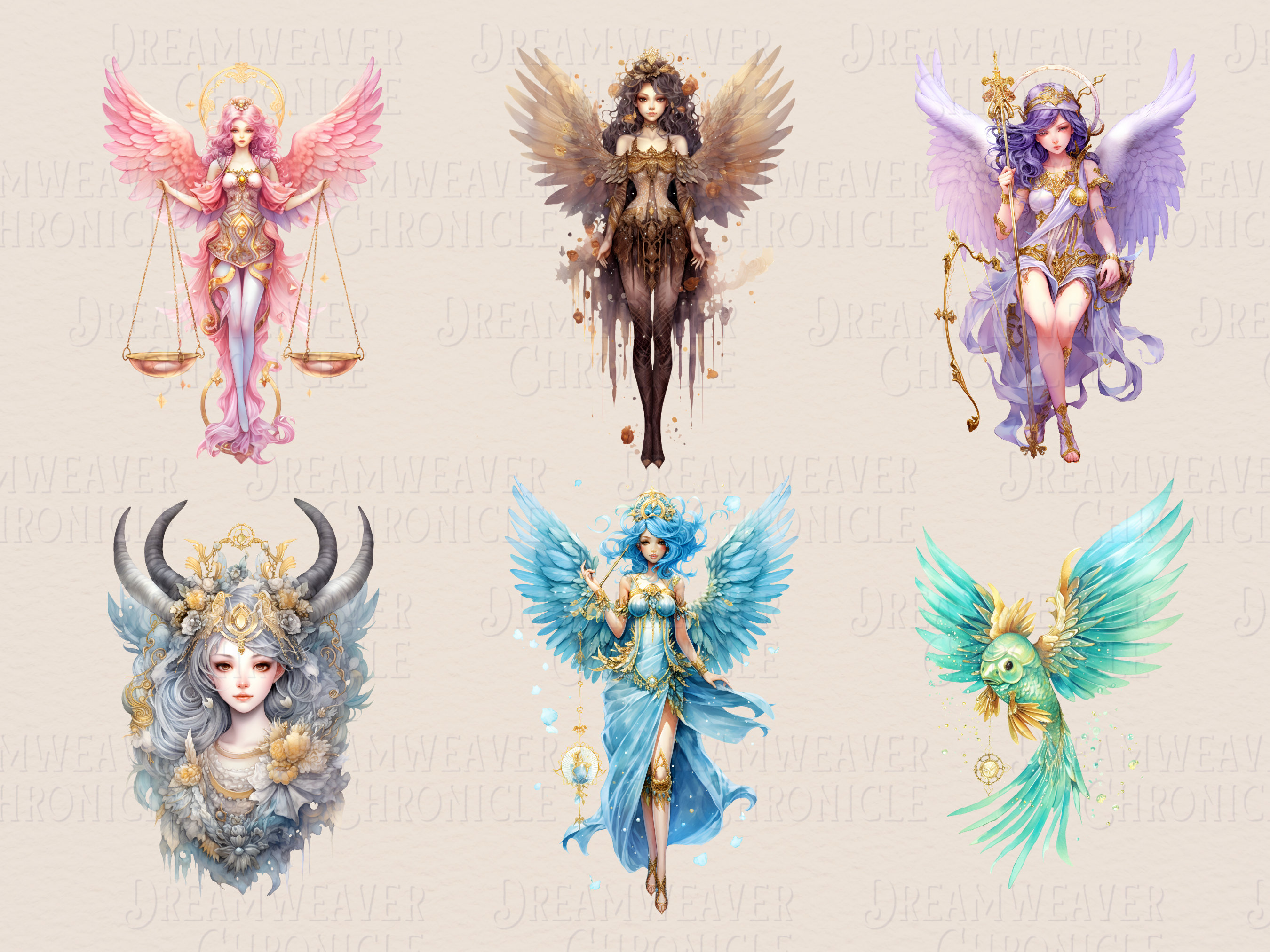 Astrological Angels PNG, Zodiac Signs Clipart, Astrology Horoscope Clip ...