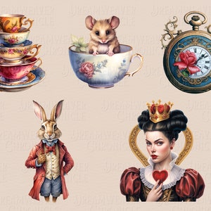 Alice in Wonderland Clipart, Fairy Tales PNG, Magical Fantasy Clip Art ...