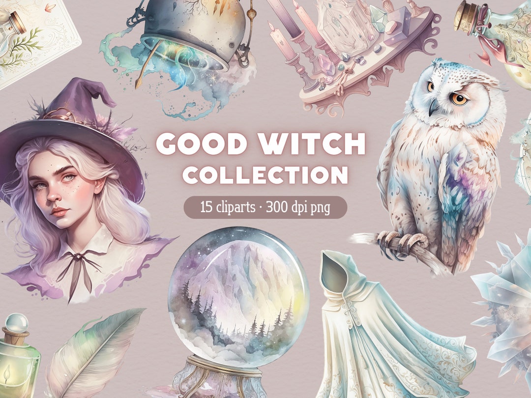 Good Witch PNG White Witch Clipart Halloween Clip Art - Etsy
