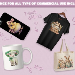 Easter Clipart, Easter Bunny PNG, Easter Baskets Clip Art, Bundle for ...