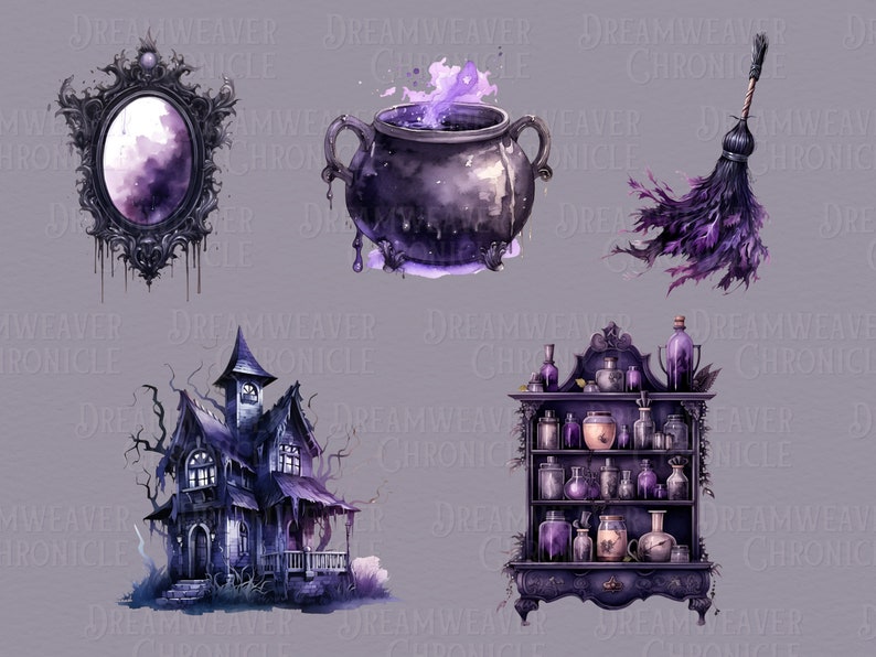 Dark Witch PNG Witch Clipart Halloween Clip Art Mystical - Etsy