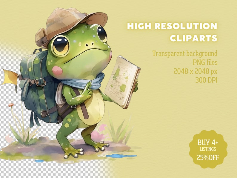 Cute Frogs Clipart, Frogs PNG, Childrens Book Illustration Clip Art ...