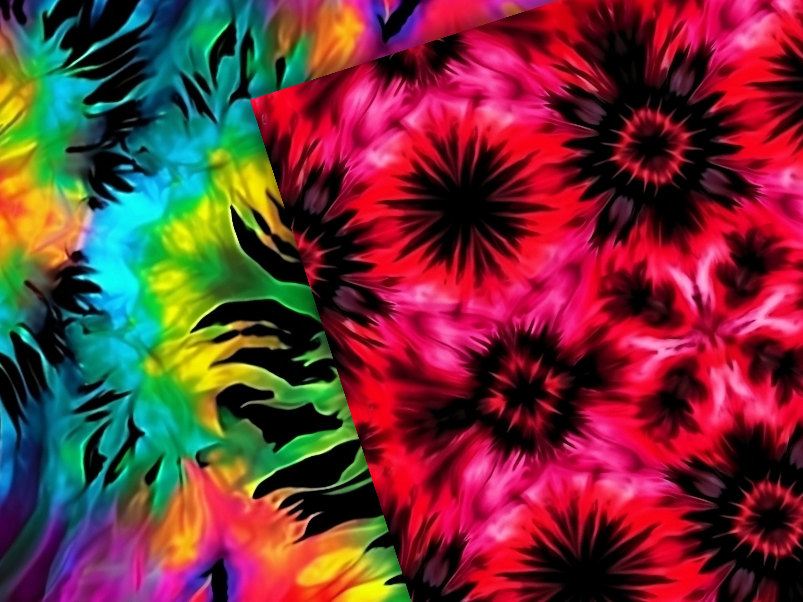 Neon Tie Dye Digital Papers, Tiedye Pattern, Tie and Dye Background ...