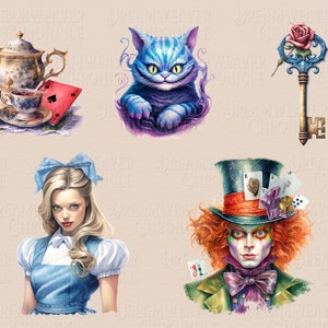 Alice in Wonderland Clipart, Fairy Tales PNG, Magical Fantasy Clip Art ...