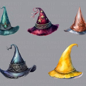 Witch Hat Clipart, Halloween PNG, Witchy Clip Art, Mystical PNG, Bundle ...