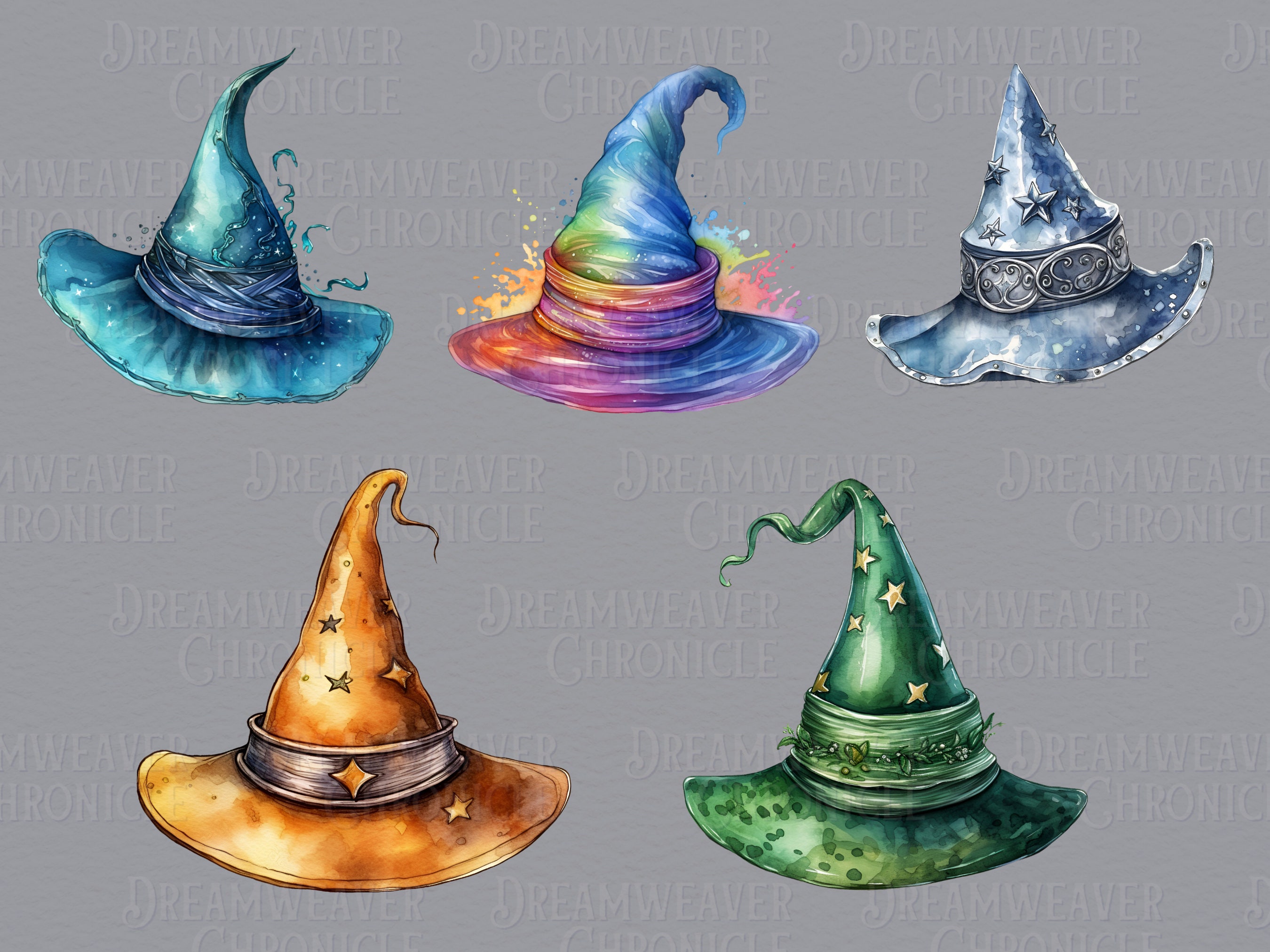 Witch Hat Clipart Halloween PNG Witchy Clip Art Mystical - Etsy