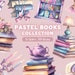 Watercolor Books PNG Bookish Clipart Books Stacks Clip Art - Etsy