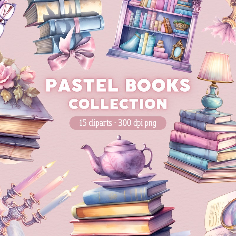 Pastel Books - Etsy