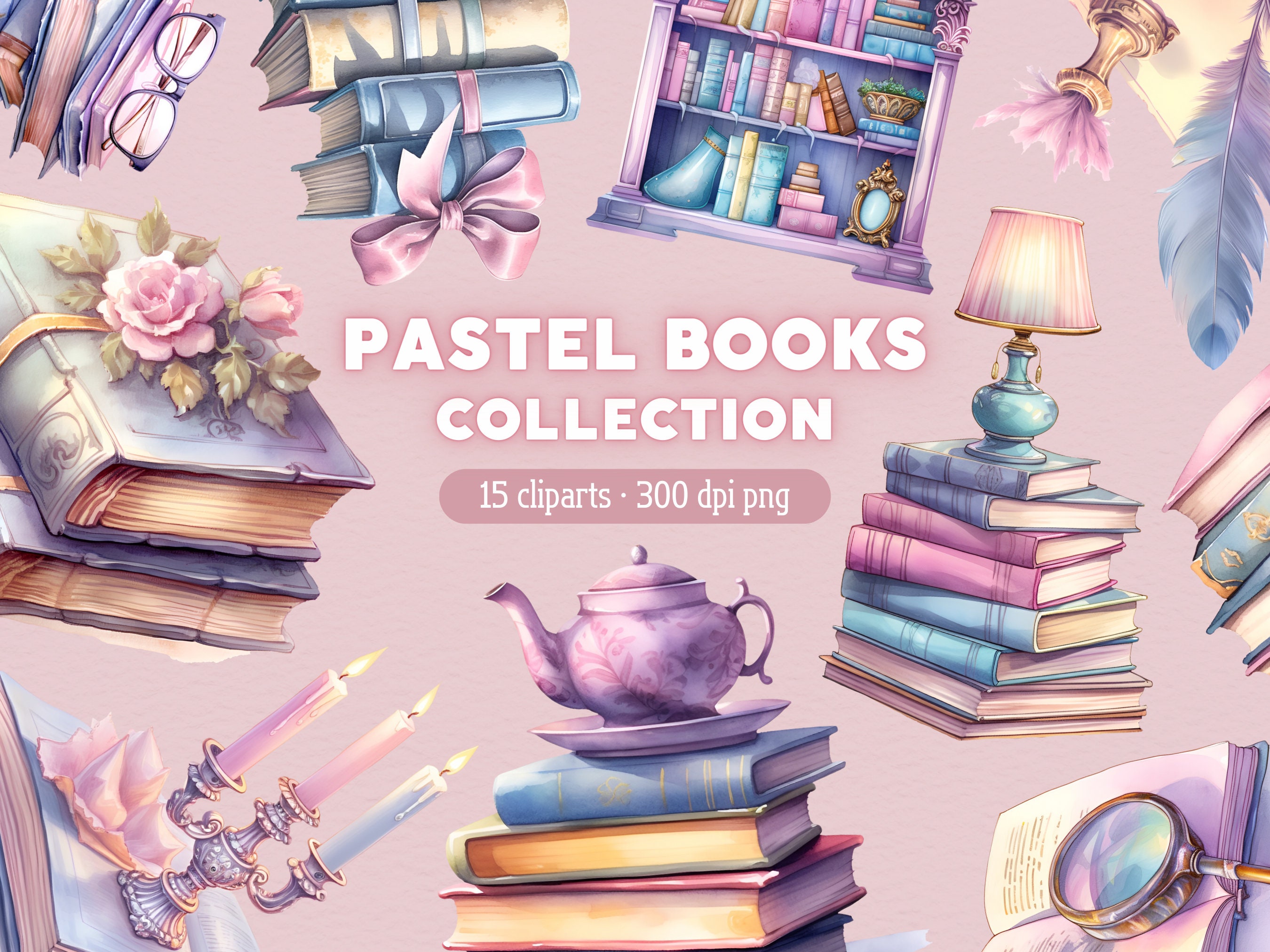 Pastel Colored Book Clip Art