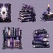 Gothic Books PNG, Bookish Clipart, Books Stacks Clip Art, Digital ...