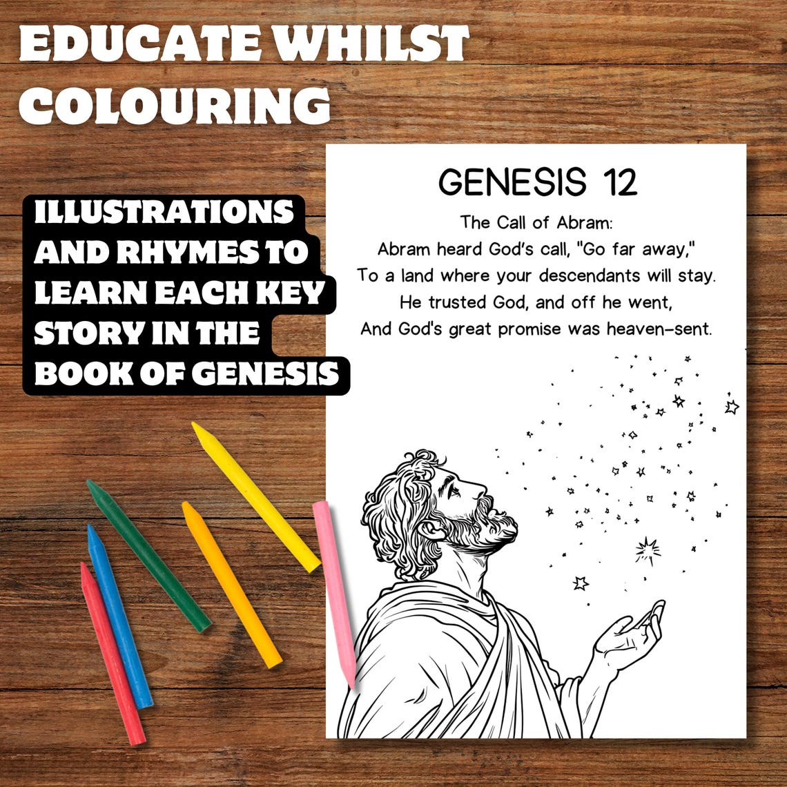 23 Book of Genesis Colouring Pages | Sunday School PDF | Homeschool ...