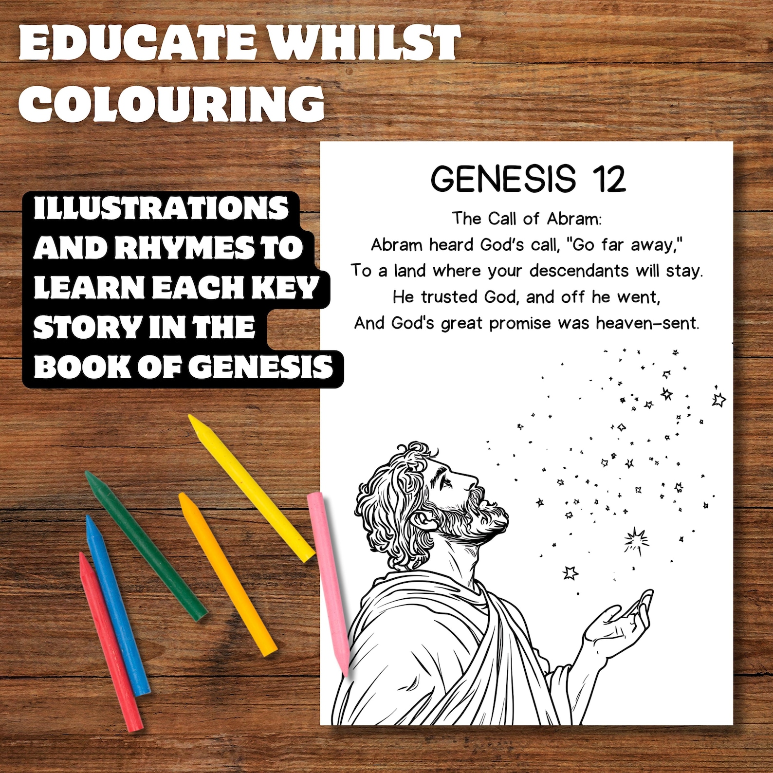 Book of Genesis Colouring Pages: Sunday School Printable (PDF) - Etsy