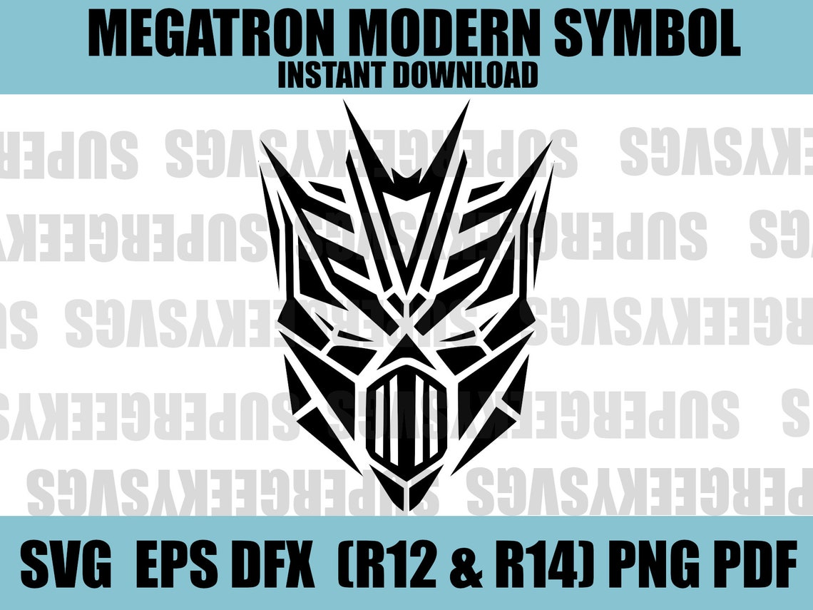 Decepticon Megatron Modern Symbol SVG Megatron Cricut Cut File 80s ...