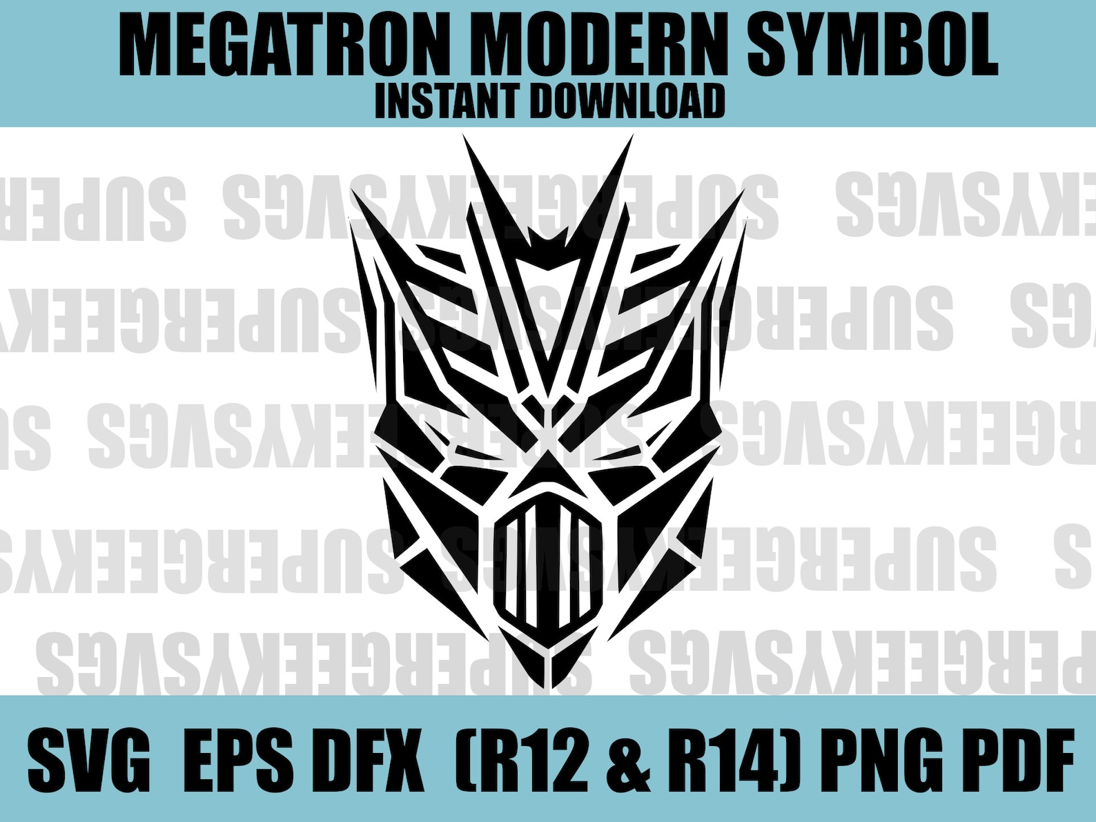 Decepticon Megatron Modern Symbol SVG Megatron Cricut Cut File 80s ...