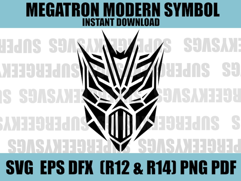 Decepticon Megatron Modern Symbol SVG Megatron Cricut Cut File 80s ...