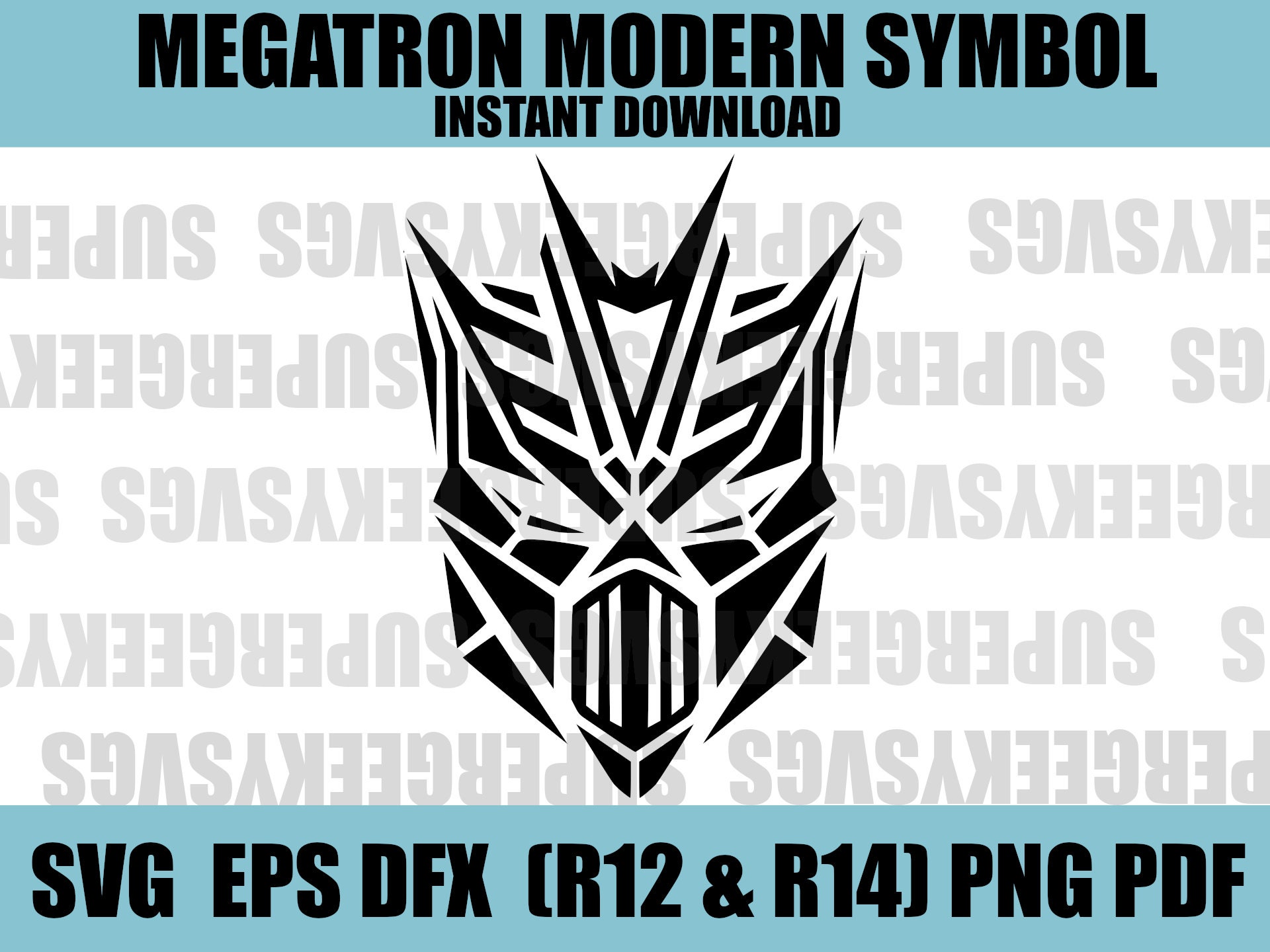 Decepticon Megatron Modern Symbol SVG Megatron Cricut Cut File 80s ...