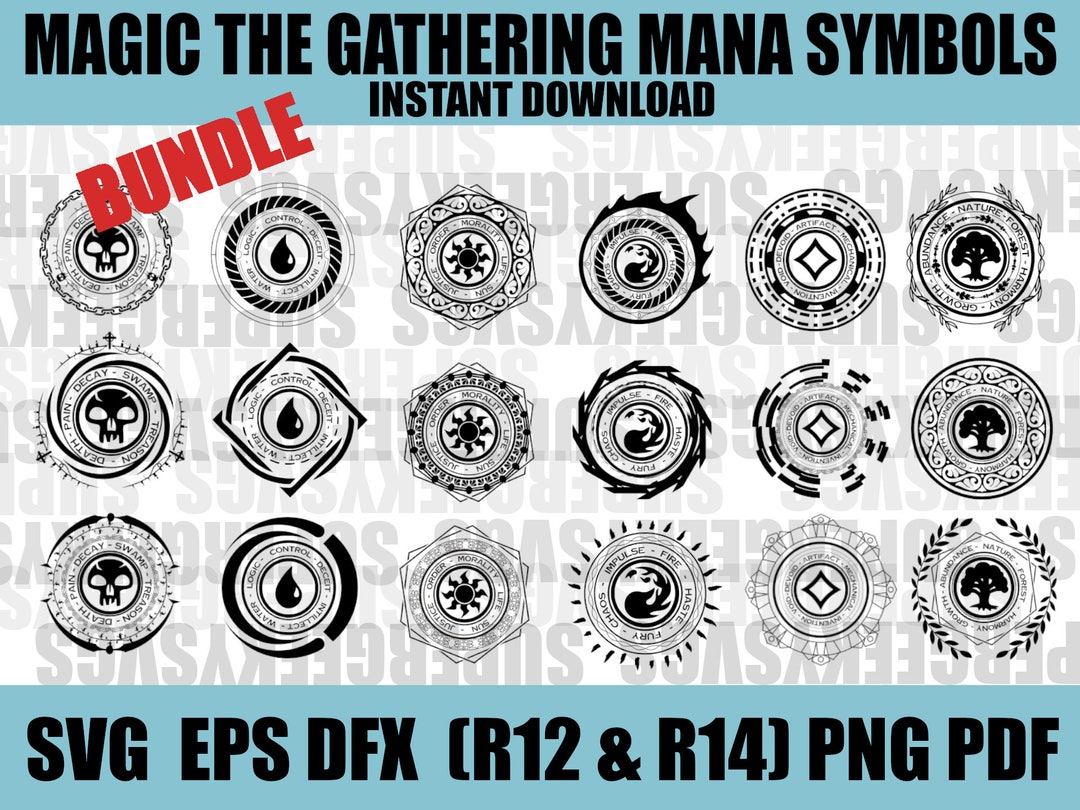 MTG SVG Magic the Gathering Cricut Bundle MTG Mana Magic the - Etsy