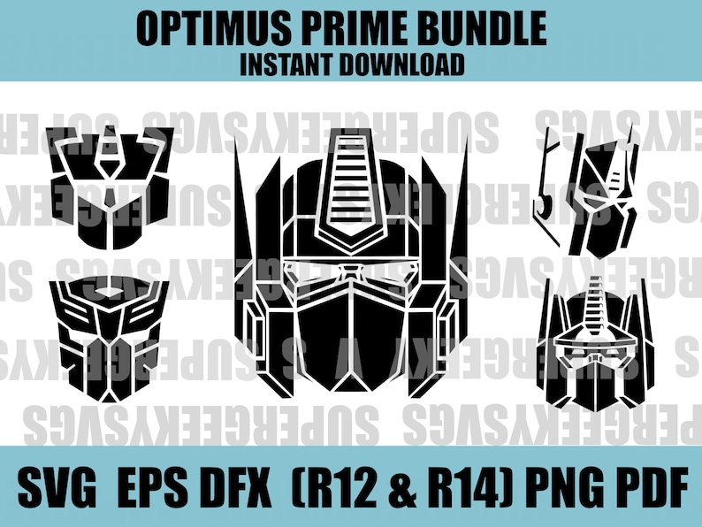 Optimus Prime Pack SVG Autobots Cricut Bundle 80s Cartoons for ...
