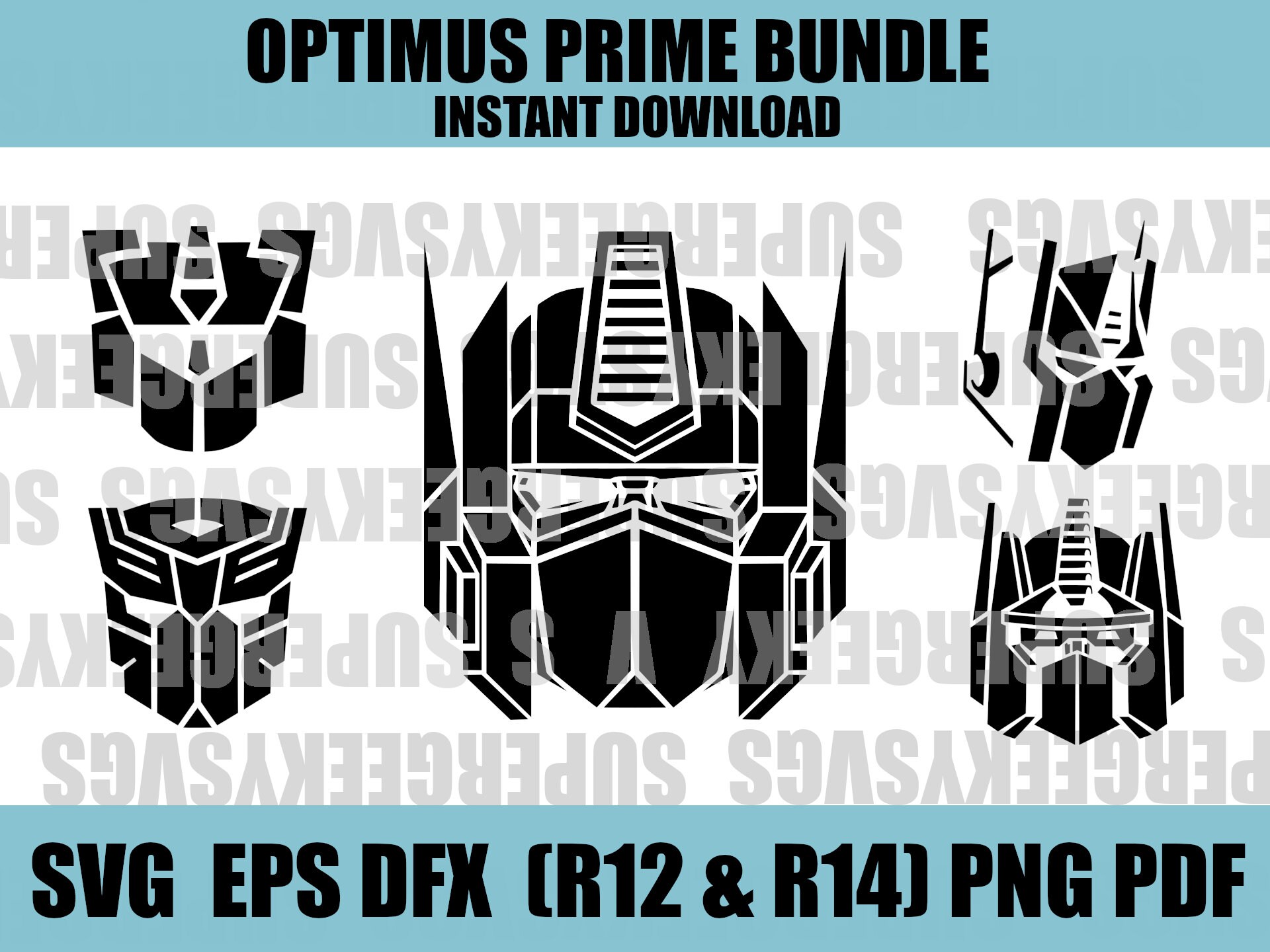 Optimus Prime Pack SVG Autobots Cricut Bundle 80s Cartoons for ...