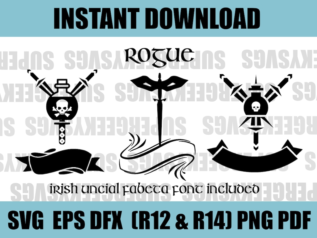 Dungeons and Dragons Player Class SVG Rogue Dungeon and Dragon Cricut ...