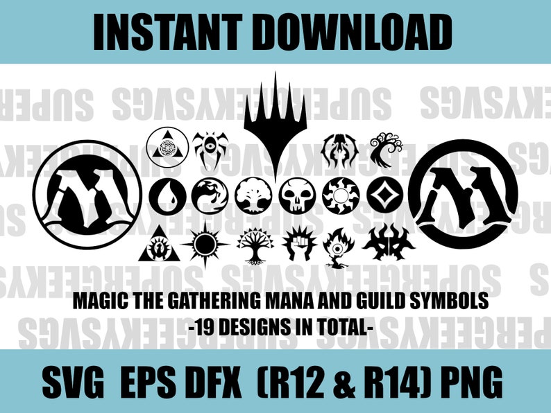 MTG SVG Magic the Gathering Cricut Bundle MTG Mana Magic the - Etsy