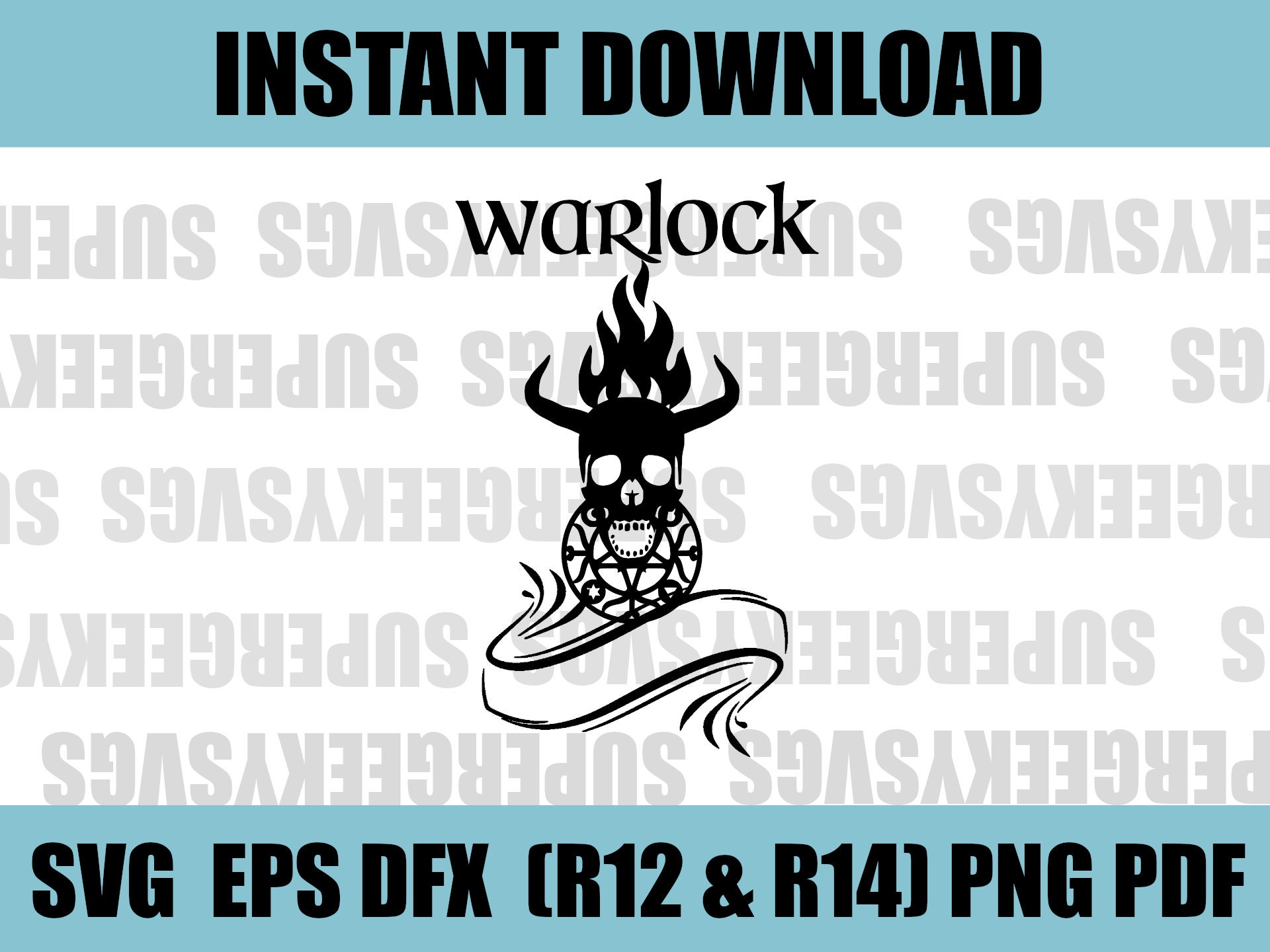 Dungeons and Dragons Player Class SVG Warlock Dungeon and Dragon Cricut ...