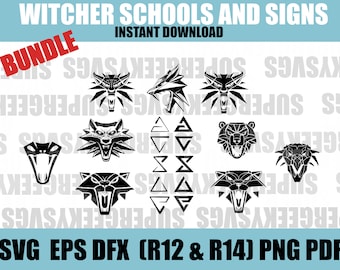 The Witcher SVG Pack One Cricut Bundle Geralt of Rivia for Silhouette ...