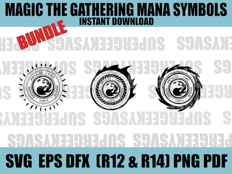 MTG SVG Magic the Gathering Cricut Bundle MTG Mana Magic the Gathering ...