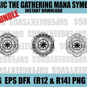 MTG SVG Magic the Gathering Cricut Bundle MTG Mana Magic the Gathering ...