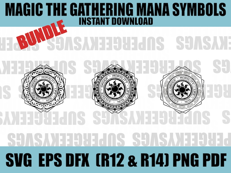 MTG SVG Magic the Gathering Cricut Bundle MTG Mana Magic the Gathering ...