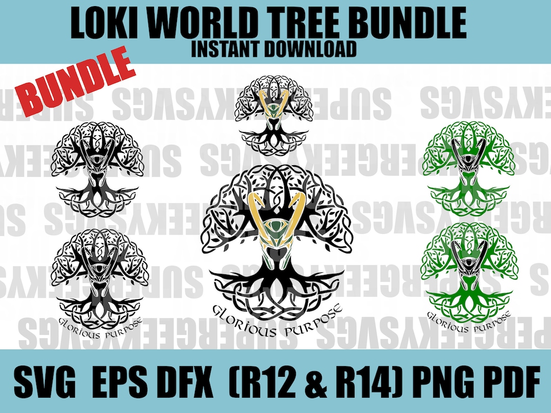 Loki God of Stories, World Tree, SVG Marvel Loki, Cricut File for ...