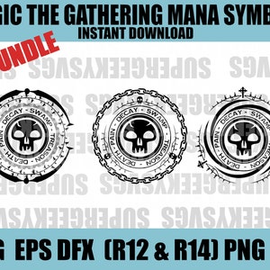 MTG SVG Magic the Gathering Cricut Bundle MTG Mana Magic the Gathering ...