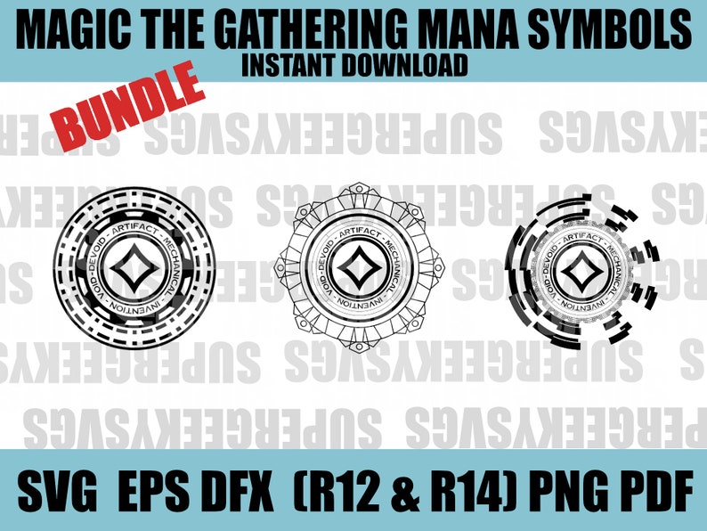 MTG SVG Magic the Gathering Cricut Bundle MTG Mana Magic the Gathering ...