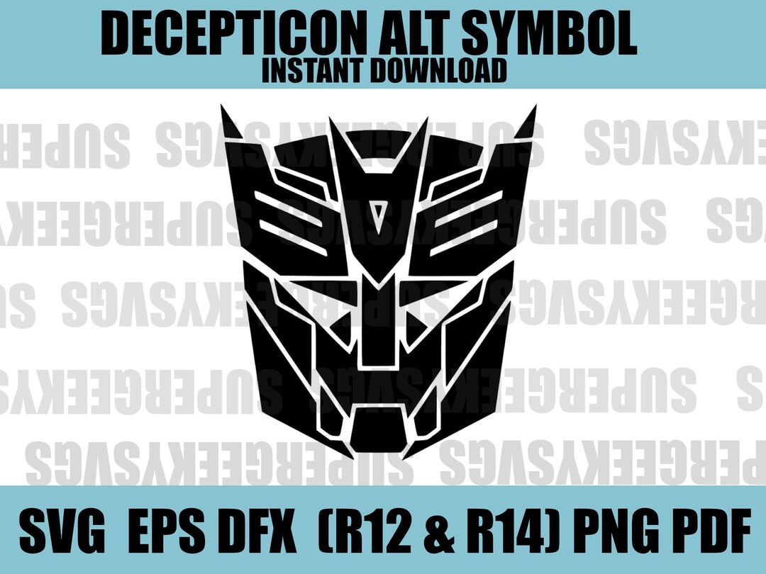 Decepticon Symbol SVG Megatron Cricut Cut File 80s Cartoons for ...