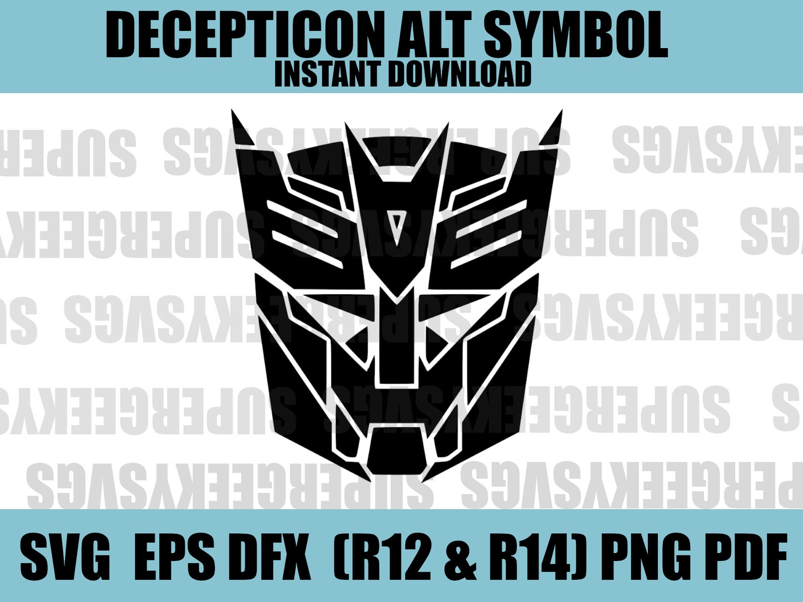 Decepticon Symbol SVG Megatron Cricut Cut File 80s Cartoons for ...