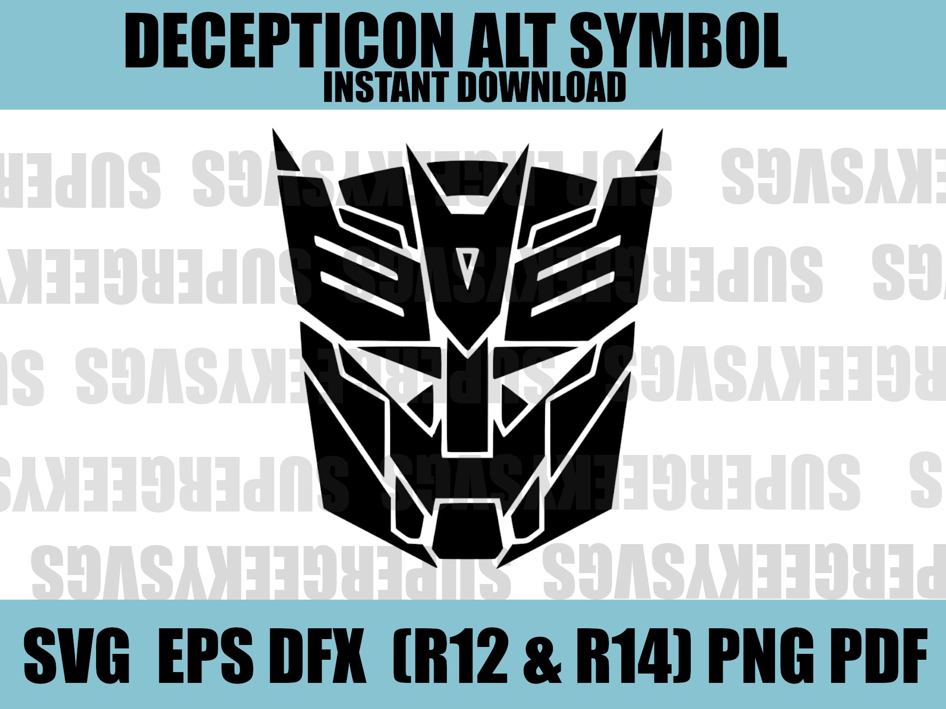 Decepticon Symbol SVG Megatron Cricut Cut File 80s Cartoons for ...